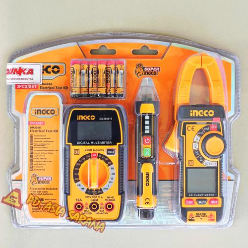Jual Electrical Test Kit INGCO DM3068 Digital AC Clamp Meter 400A ...