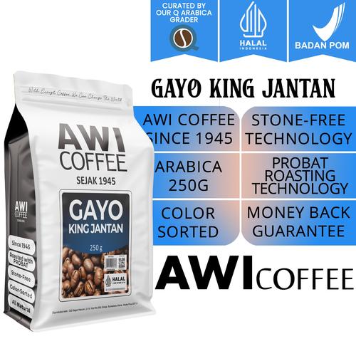 Jual Awi Coffee Kopi Gayo King Jantan 250Gr Bubuk | Arabica Peaberry ...