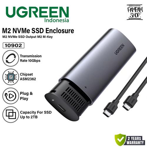Jual UGREEN 10902 SSD Enclosure NVME M.2 SATA M Key 10GBps to USB Type C Casing Case Solid State ...