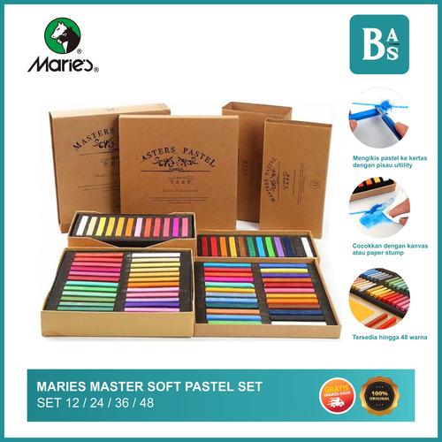 Jual Maries Masters Soft Pastel set of 12 / 24 / 36 / 48 - 24 Colours ...