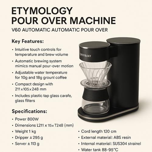 Jual ETYMOLOGY V60 AUTOMATIC / AUTOMATIC POUR OVER - Mesin Kopi ...