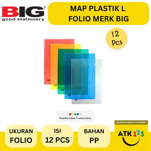 Jual Map Plastik L Map Bening Map Transparant Ukuran Folio merk BIG [1 ...