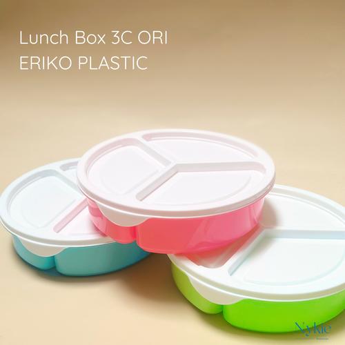 Jual Tempat Makan / Wadah Makanan / Lunch Box Bulat Plastik 3C ORI ...