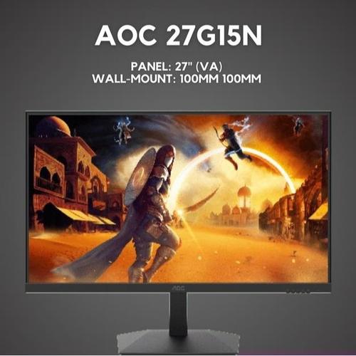 Jual Monitor LED AOC 27G15N 27" 1080p FHD VA 180Hz HDR10 DP TIlt VESA ...