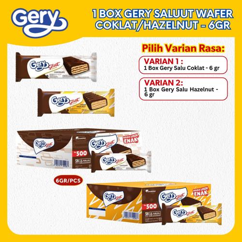 Promo Gery - 1 BOX Gery Saluut Wafer Coklat/HAZELNUT - 6gr [PILIH ...