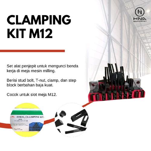 Jual CLAMPING KIT M12 (58pcs) / KLEM KIT M12/ CLEMPING SET M12 Milling ...