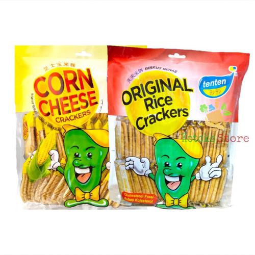 Jual Ten Ten Rice Crackers Original Corn Cheese / Tenten Biskuit Beras ...