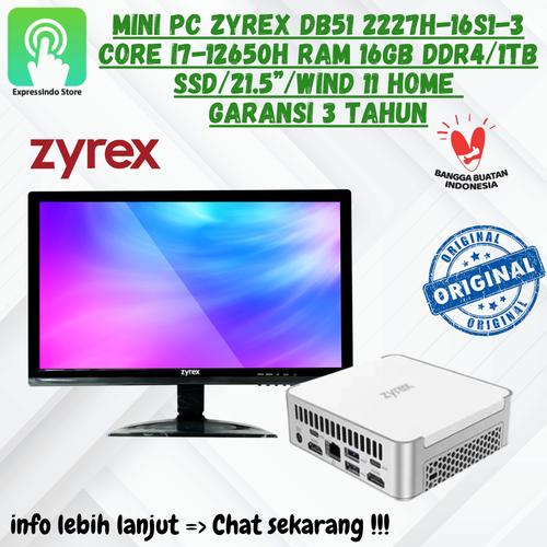 Jual Mini PC ZYREX DB51 2227H-16S1-3 Core i7-12650H Ram 16GB DDR4/1TB ...