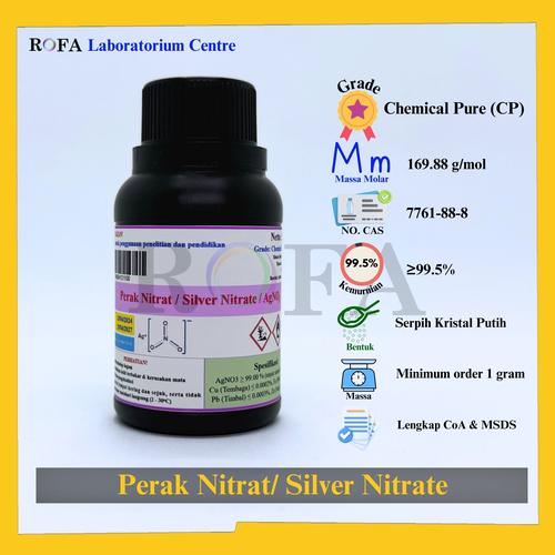 Jual Perak Nitrat / Silver Nitrate / Argentous Nitrate / AgNO3 99.5% CP ...