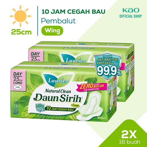 Promo Laurier Natural Clean 16s Twinpack - Pembalut Daun Sirih Long ...