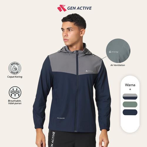 Promo GEN ACTIVE Jaket Olahraga Pria Breathable Jaket Olahraga Quick Dry Jaket Lari Running ...