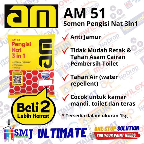 Jual Nat Keramik Anti Asam, Jamur, dan Air SUPER PREMIUM AM 51 Tile ...