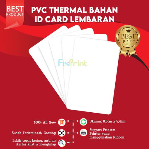 Jual PVC Bahan Printer Thermal ID Card 8,5x 5,4cm 1 lmbr, PVC Paper ...