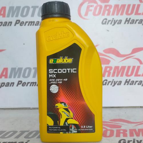 Jual Evalube Scootic MX 20W-40 800ml - Oli Mesin Motor Matic (Original ...