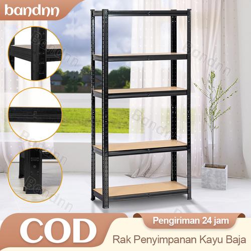 Jual COD UPSEN Rak Kayu Penyimpanan Baja 5 Lapisan Rumah Tangga Besi ...