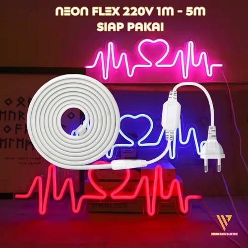 Promo Lampu LED Neon Flex 220v Bisa Request Ukuran 1m 2m 3m 4m 5m ...