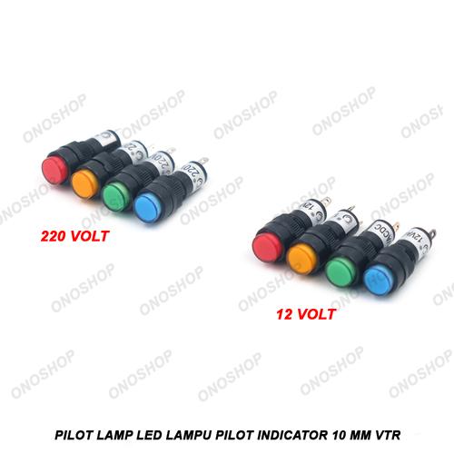 Jual Pilot Lamp Led Lampu Pilot Indicator 10 mm VTR - 12VDC Merah ...