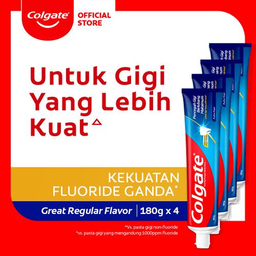 Promo Colgate Pasta Gigi Anti Karang Great Regular 180gr - Isi 4 - Anti ...