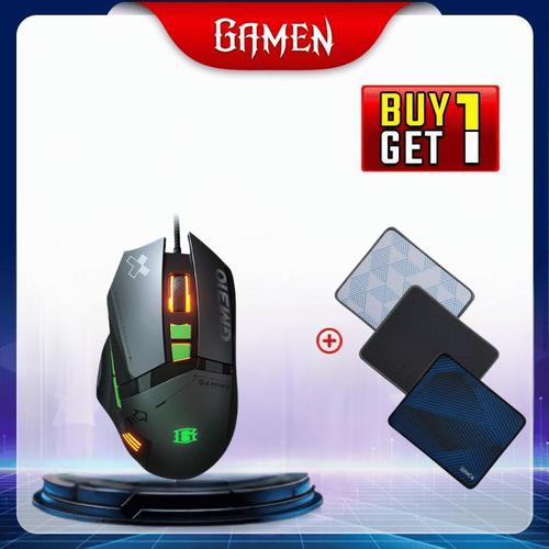 Jual [BUY 1 GET 1] GAMEN Pro Wired Mouse GM310 Kabel RGB 7200 DPI With ...