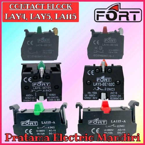 Jual FORT CONTACT BLOCK NO NC KONTAK BLOK UNTUK COMMAND SWITCH LAY5 ...