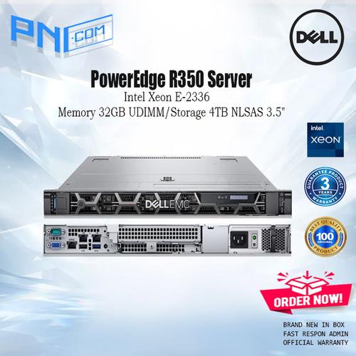 Jual Dell Server PowerEdge R350 Intel Xeon E-2336 32GB 4TB NLSAS 3YR ...