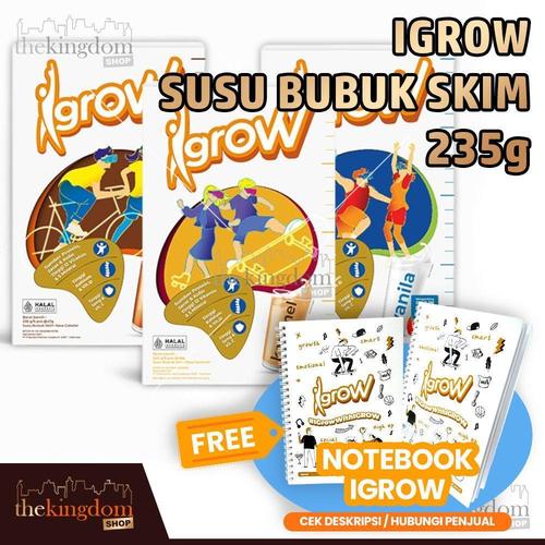 Jual iGrow Susu Bubuk Skim Milk Minuman Pertumbuhan Rendah Lemak Tumbuh Kembang Cokelat Karamel ...
