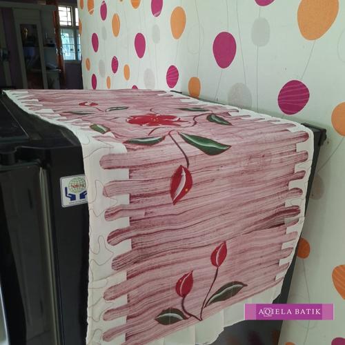 Promo Taplak Kulkas Motif Bunga Lukis / Cover Kulkas Lukis Motif Bunga ...
