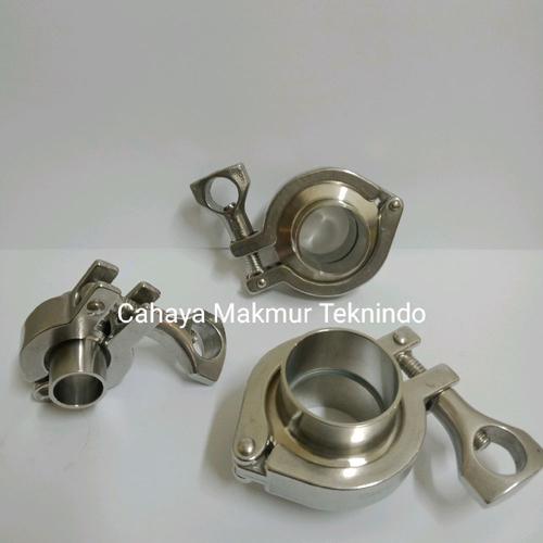 Jual Clamp ferrule Sanitary SS316 dia 1"(inch) ferrule Complete SS316L ...