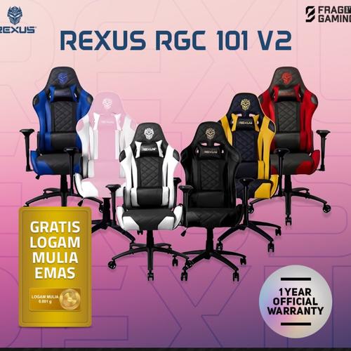 Jual Rexus Gaming Chair / Kursi Gaming RGC 101 White / Putih V2 RGC101 ...