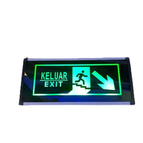 Jual Lampu Emergency LED Exit Tangga Tanda Panah Kanan 1 Sisi Baterai ...