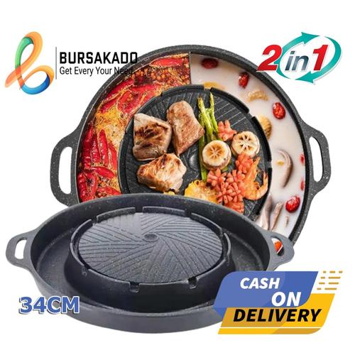 Jual Steamboat BBQ Plate Korean 2in1 / Grill Pan Korea Barbecue ...