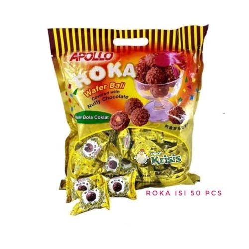 Promo Roka Wafer Bola Coklat Ball Isi 50biji Kemasan 300gr Rendah gula ...
