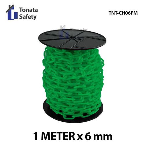 Promo Rantai Plastik Cone Chain 6 mm PER METER Hijau / Rantai Pembatas ...