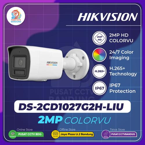 Promo Camera CCTV Outdoor Hikvision DS-2CD1027G2H-LIU 2MP ColorVu with ...