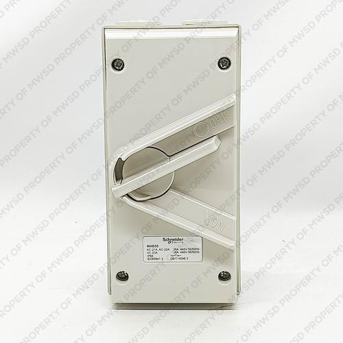 Jual SCHNEIDER KAVACHA 35A 440V Surface Mount 2P Isolating Switch WHD35_GY - Jakarta Pusat ...