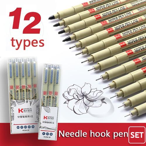 Promo [DOTDING] Art Hook Line Pen Markers Sleeve Pen Needle Thread Hand ...