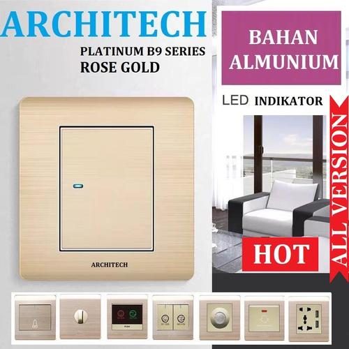 Jual ARCHITECH PLATINUM B9 ROSE GOLD / SAKLAR DAN STOP KONTAK / SAKELAR ...