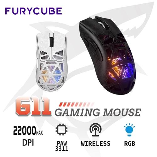 Jual FURYCUBE G11 Skeleton Ultra-Light Wireless Mouse RGB PWA3311 ...