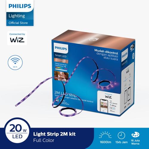 Jual Philips Lampu Smart Wifi LED Strip Set Starter Kit 2M Color RGB ...