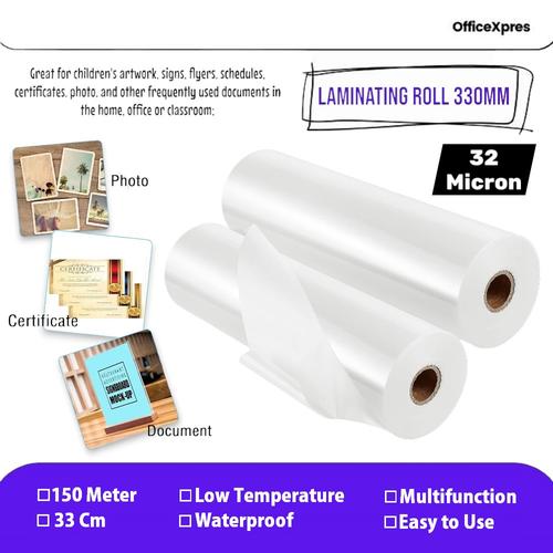 Jual Laminating Film Roll Low Temperature 330mm / Plastik Laminating ...