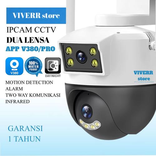 Jual VIVERR Kamera Pintar Red Digital Wireless Dual Lens 8MP 4K IP66 Waterproof Wifi PTZ V380 ...