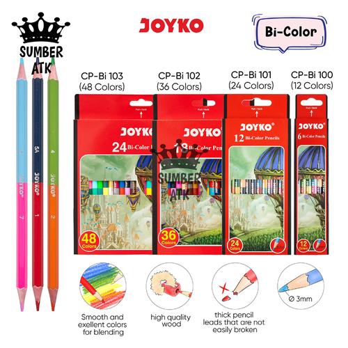 Promo Pensil Warna Bi-Color JOYKO Pencils Duo Color 2 Warna Per Pensil ...