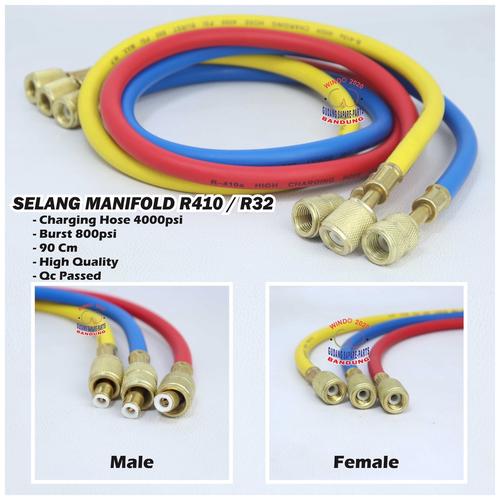 Jual SELANG MANIFUL R410 & R32 SET PANJANG 1.5METER | SLANG MANIFOL ...