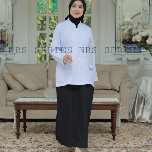 Jual nrs series - seragam hitam putih - putih putih kancing depan rok ...