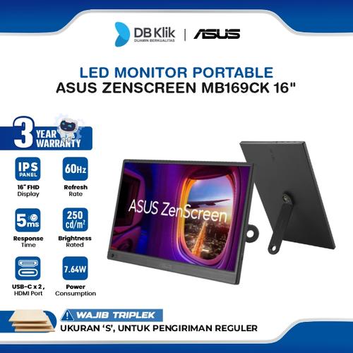 Promo LED Monitor Portable ASUS ZenScreen MB169CK 16" IPS FHD 60Hz 5ms ...