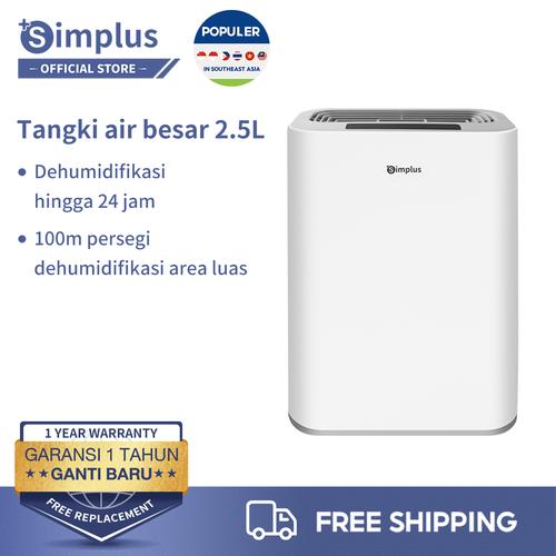 Promo 【MEGA SALE】 SIMPLUS Dehumidifier Mengurangi Kelembapan Kapasitas 2.5L Dehumidifier Rumah ...