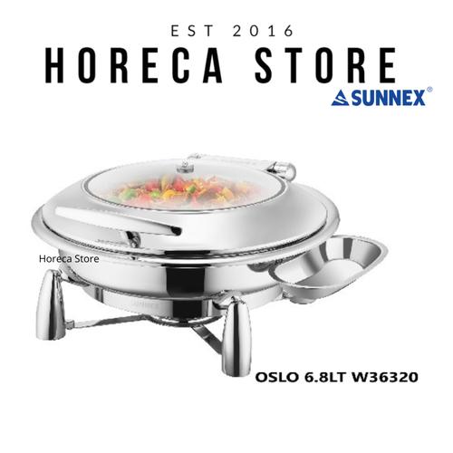 Jual Sunnex Original Round Hydrolik Chafing Dish 304 SUS model OSLO 6.8 ...