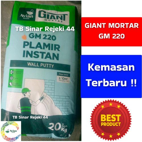 Jual 20 KG New Giant Mortar GM 220 Plamir Instan Bubuk Wall Putty ...