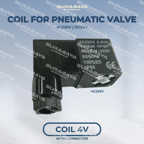 Jual Coil 4V | Coil Pneumatic Valve Din Connector 4V AC220V AC 220V 220 ...