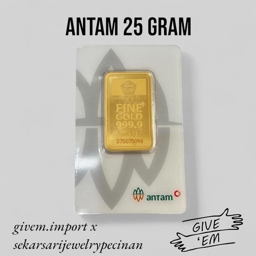 Jual 25 Gram ANTAM LM Logam Mulia Emas Batangan Investasi Press Redmark ...